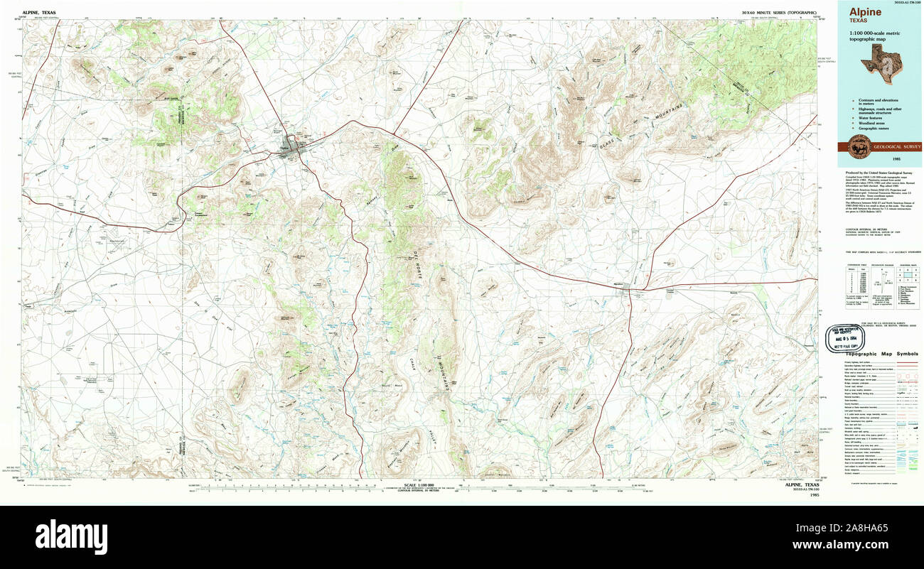 Map of alpine texas hi-res stock photography and images - Alamy