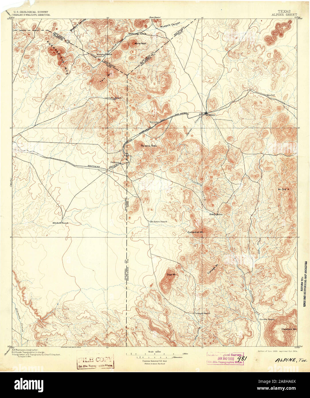 Map of alpine texas hi-res stock photography and images - Alamy
