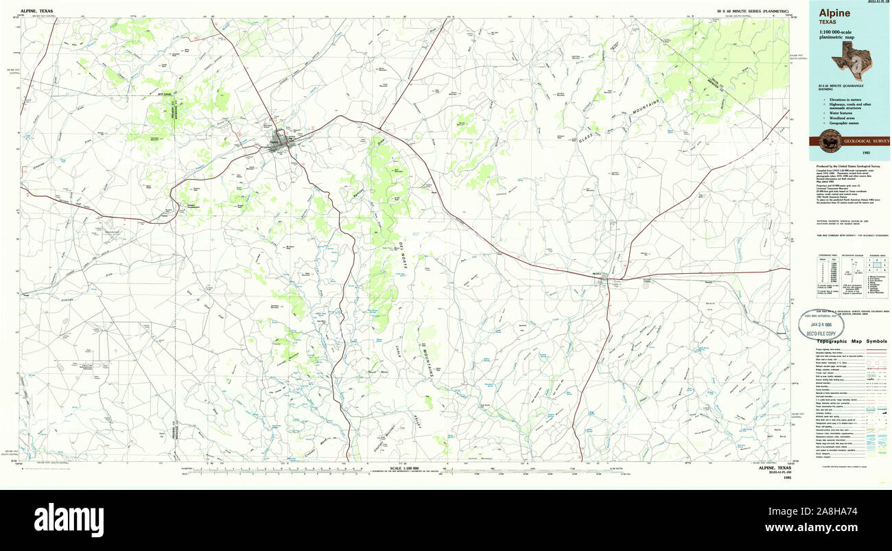 Map of alpine texas hi-res stock photography and images - Alamy