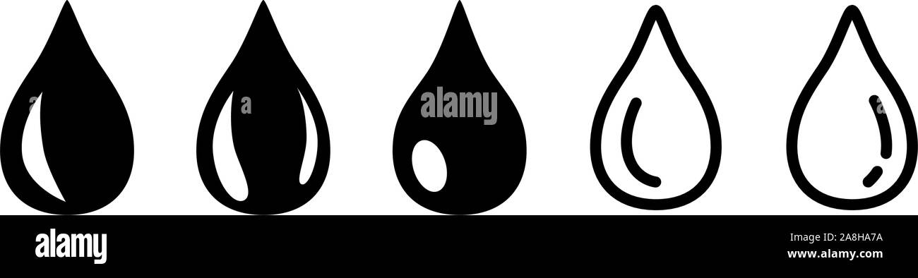 Simple black and white water drop icon Stock Vector Image & Art - Alamy