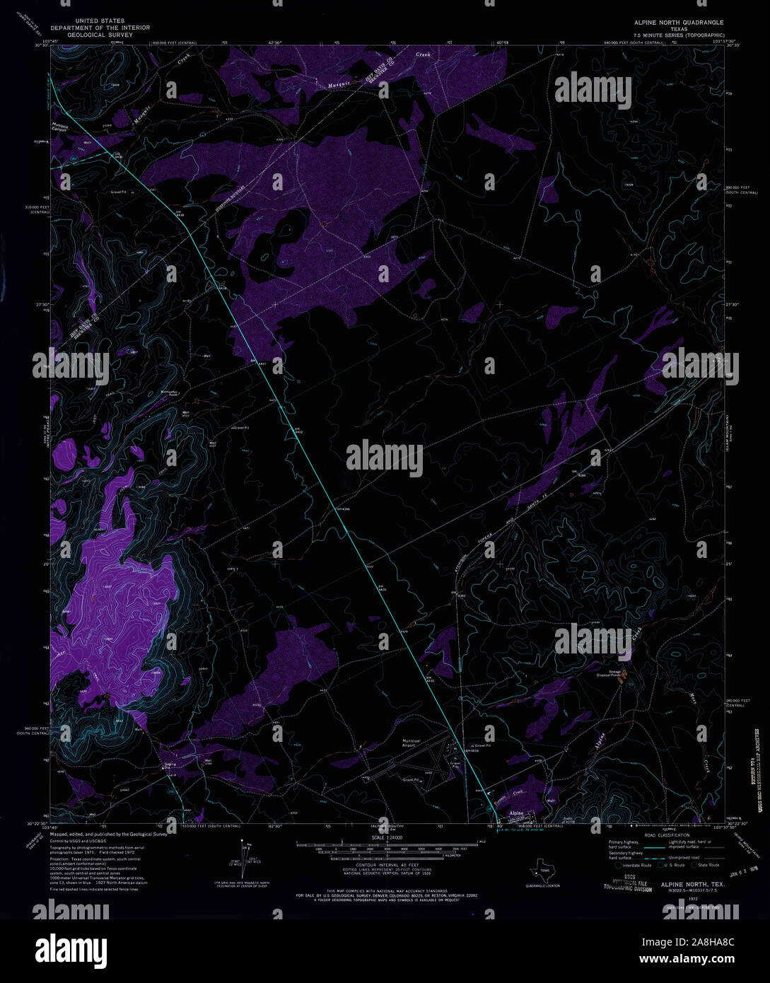 Map of alpine texas hi-res stock photography and images - Alamy