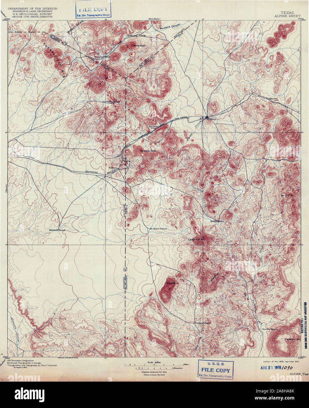 Map of alpine texas hi-res stock photography and images - Alamy