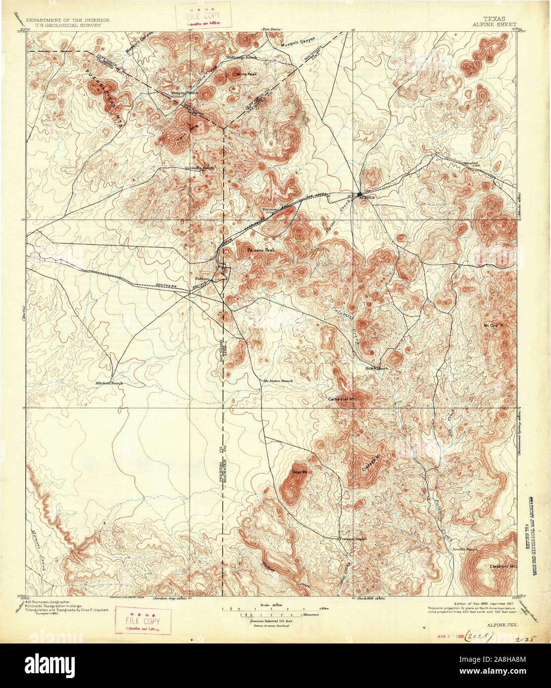 Alpine texas map hi-res stock photography and images - Alamy