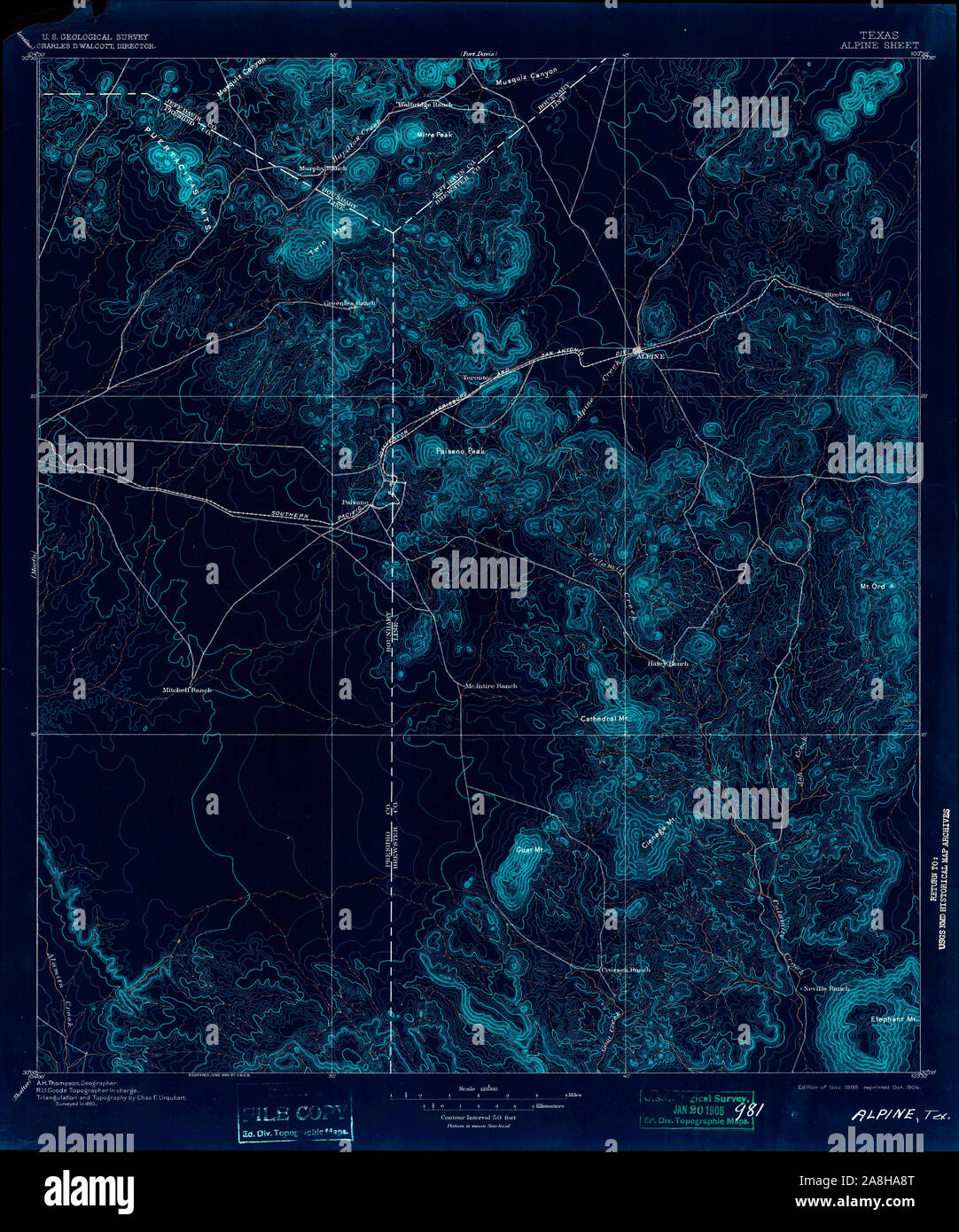 Map of alpine texas hi-res stock photography and images - Alamy