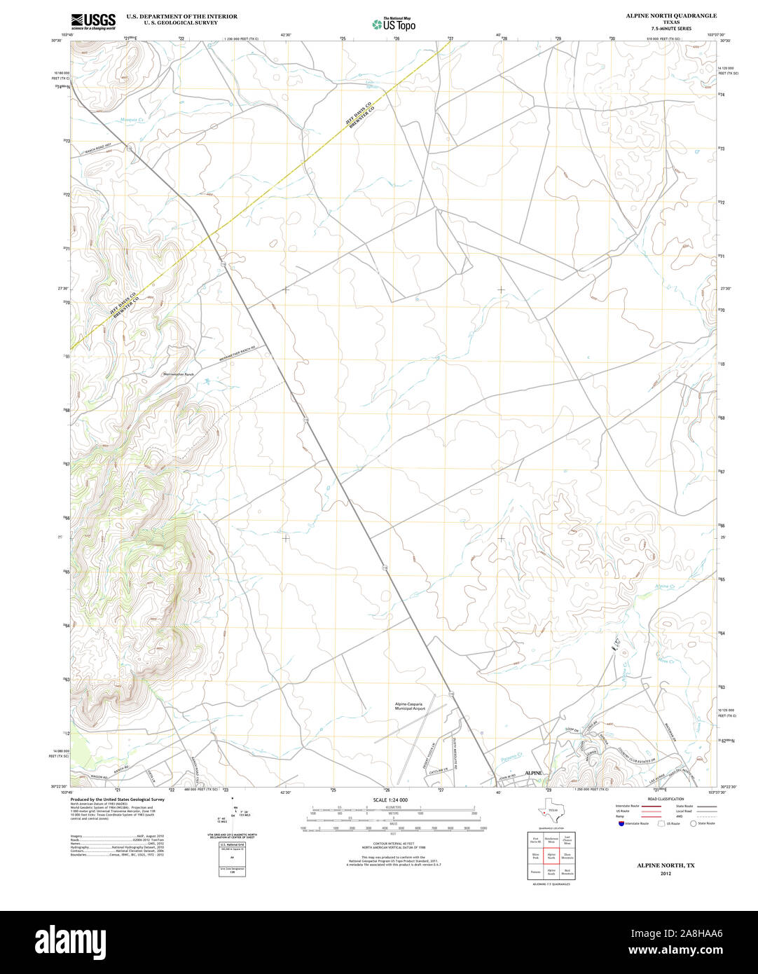 Map of alpine texas hi-res stock photography and images - Alamy