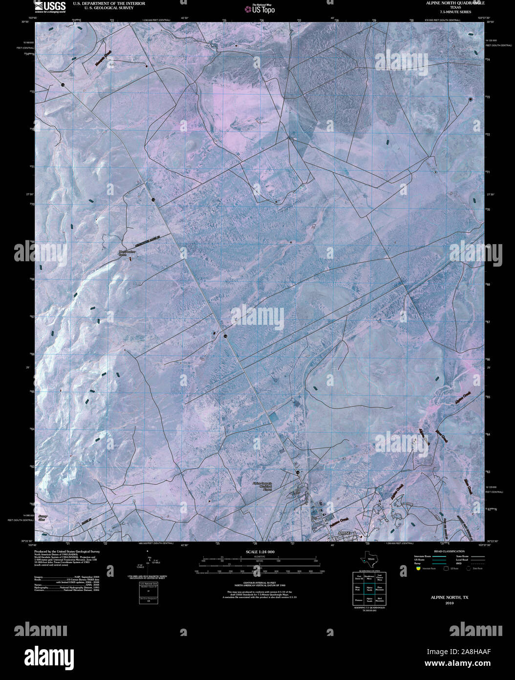 Map of alpine texas hi-res stock photography and images - Alamy