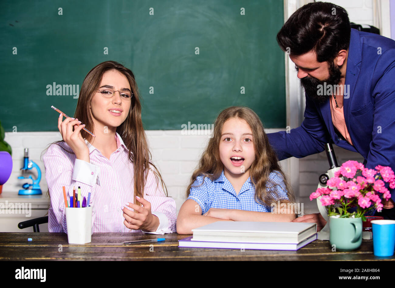 Be smart and work hard. Smart child back to school. Smart girl in class ...