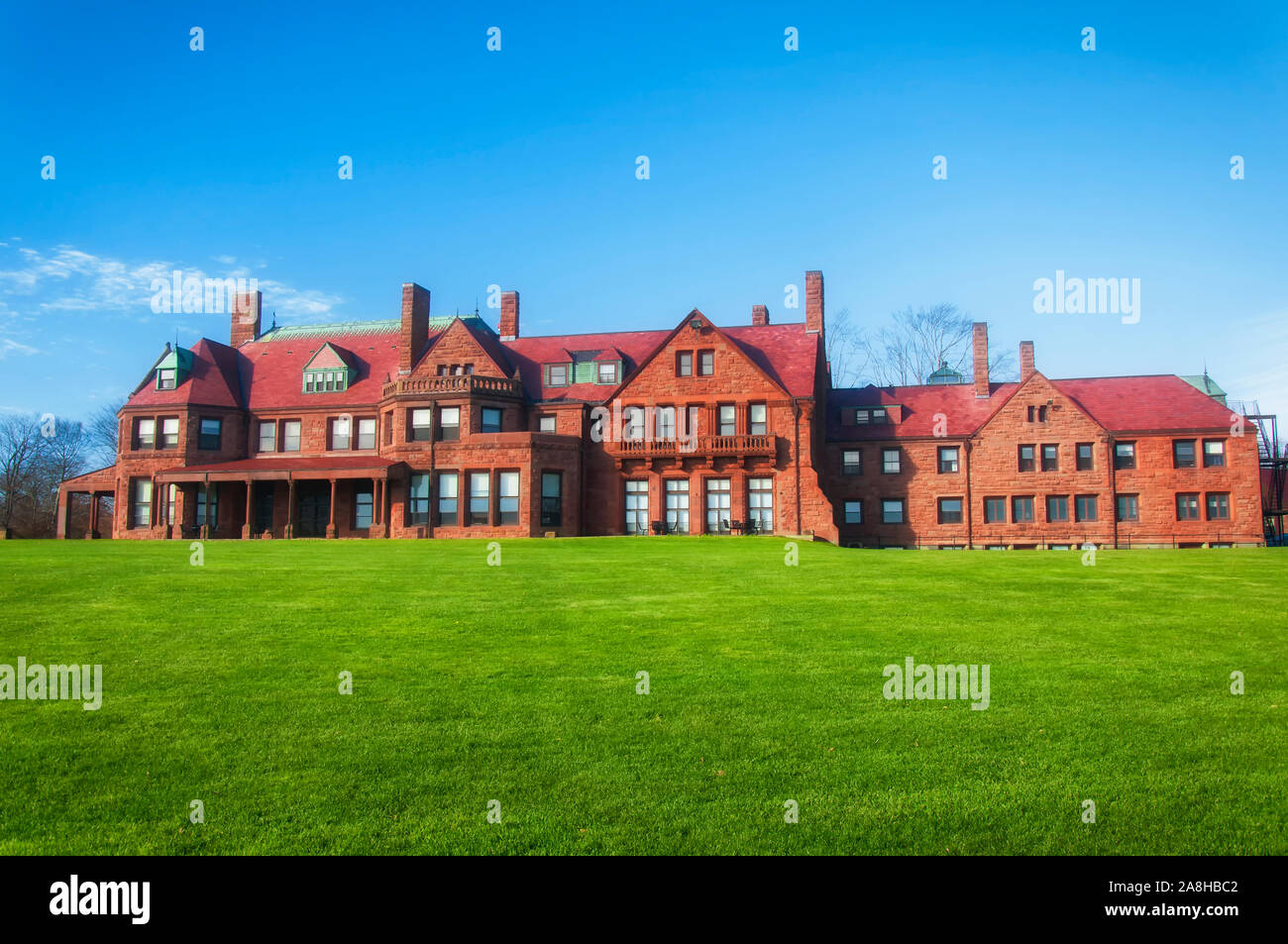 The historic red sandstone Vinland Estate at Salve Regina University in ...