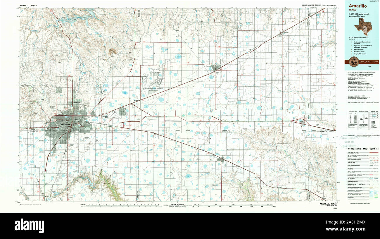 Map of amarillo hi-res stock photography and images - Alamy