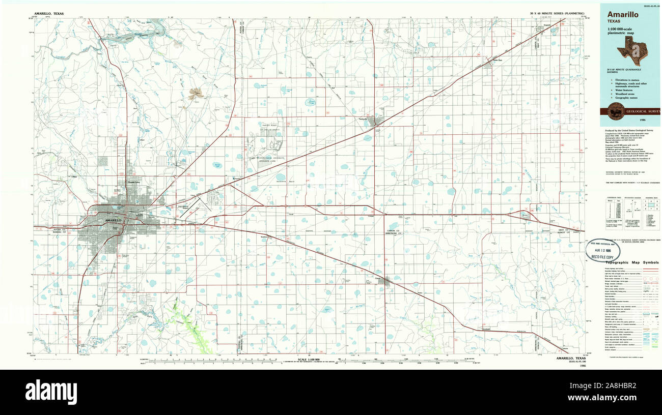 Map of amarillo hi-res stock photography and images - Alamy