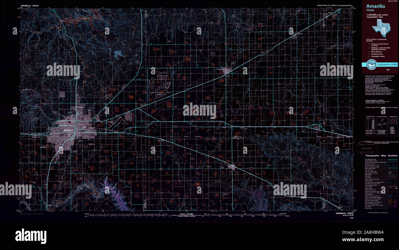 Amarillo texas map hi-res stock photography and images - Alamy