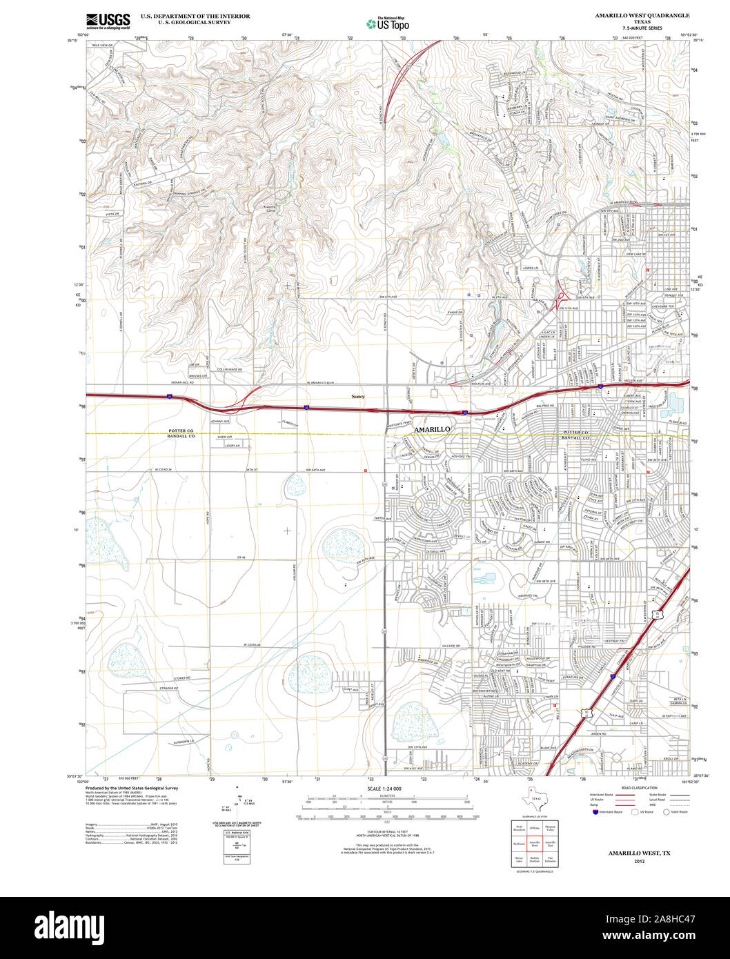 Amarillo texas map hi-res stock photography and images - Alamy