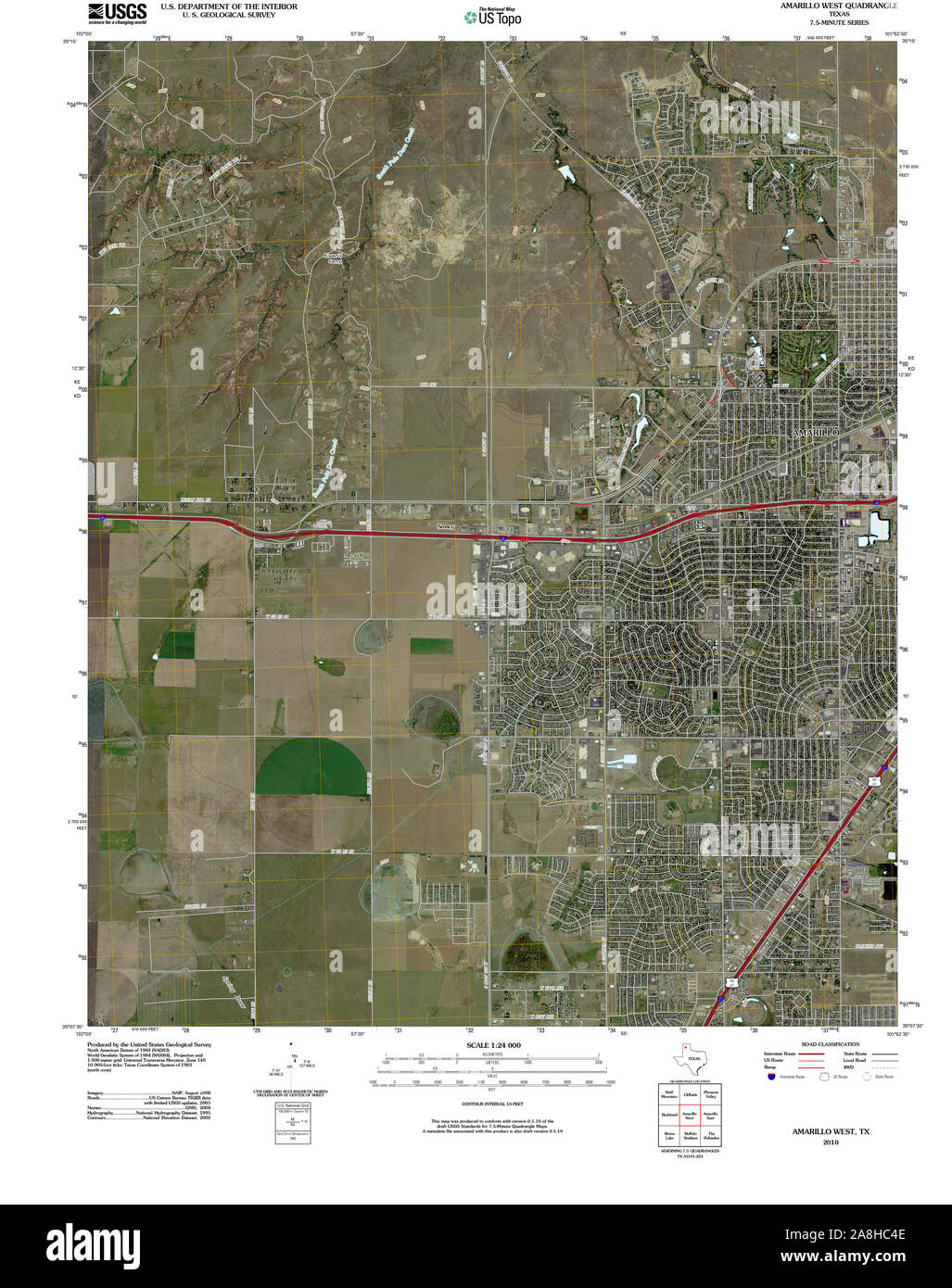 Map of amarillo hi-res stock photography and images - Alamy