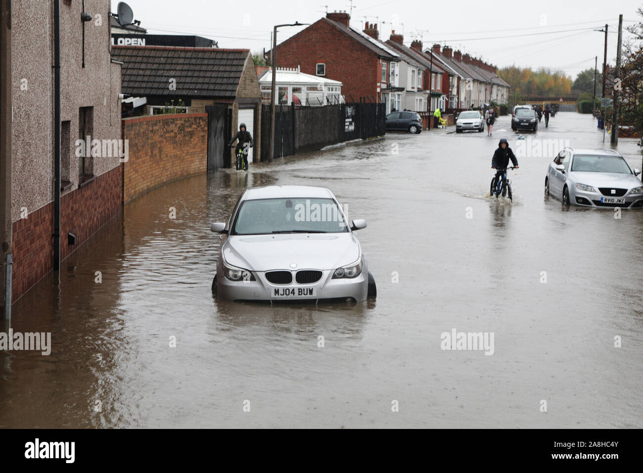Flooding in the Bentley area of Doncaster after a months rainfall fell ...