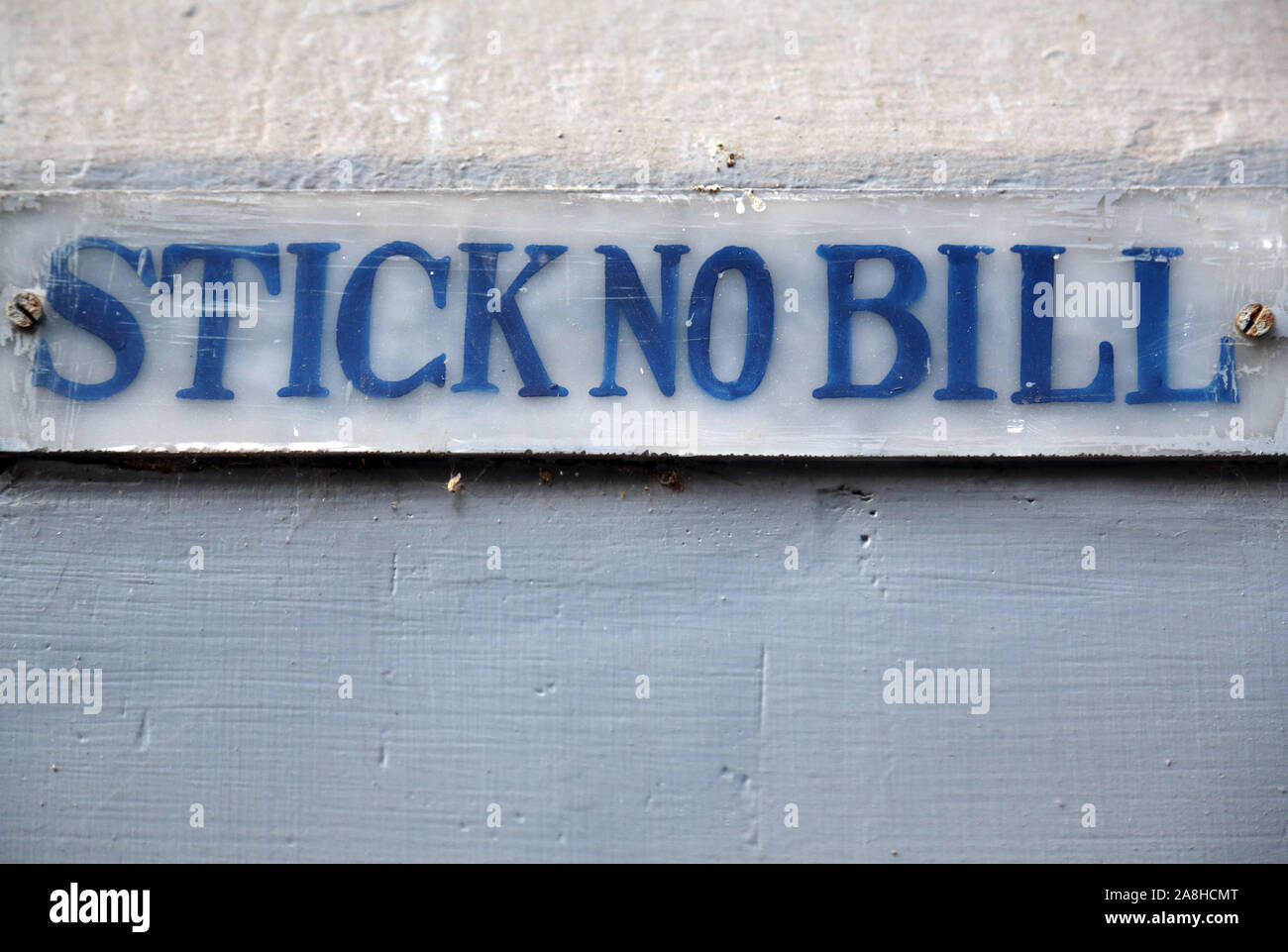 A stick no bills sign written on a wall in Kolkata, India Stock Photo ...