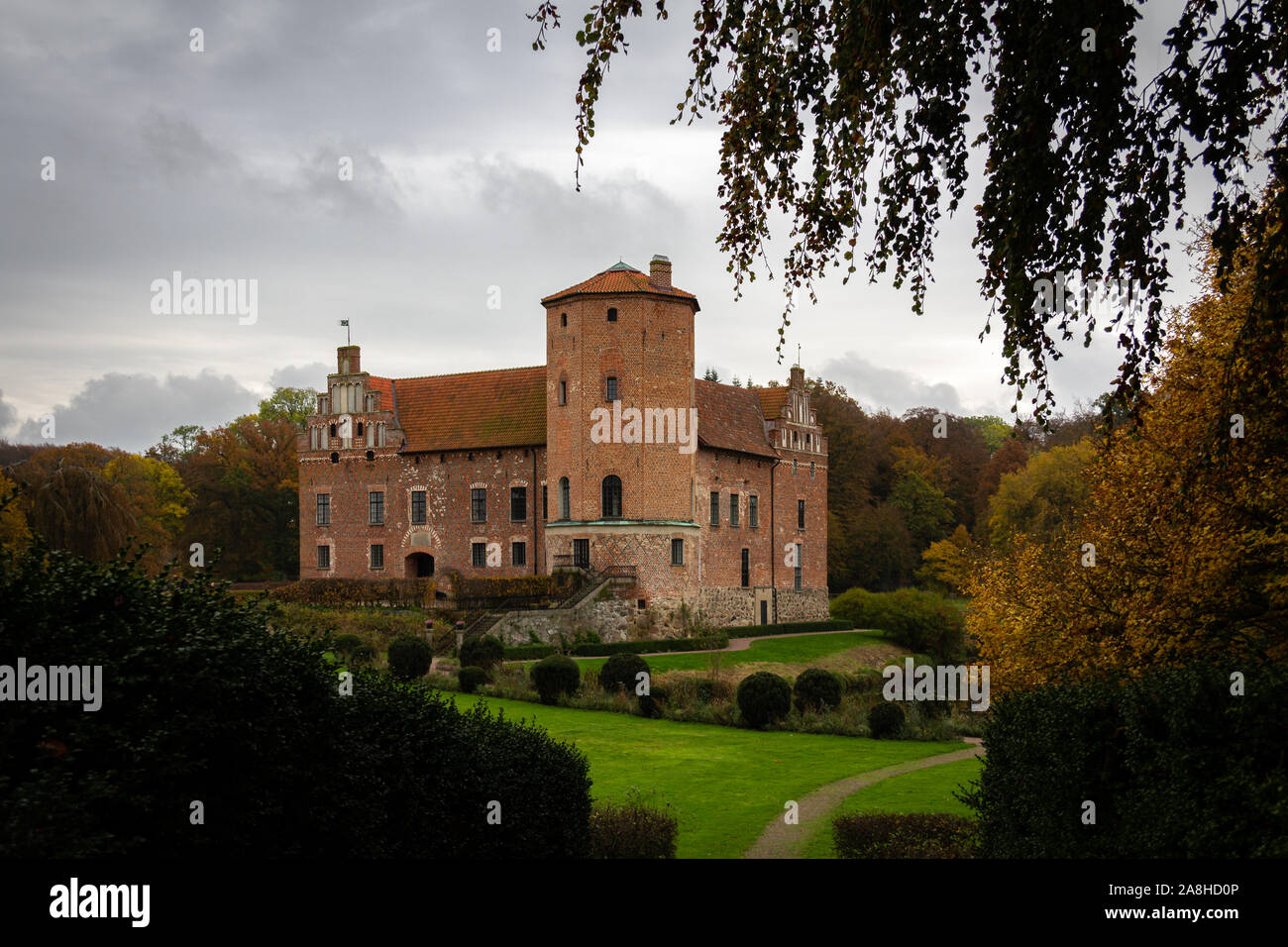 Torup, Sweden - October 20, 2019: Torup castle, built in 1545, is still ...