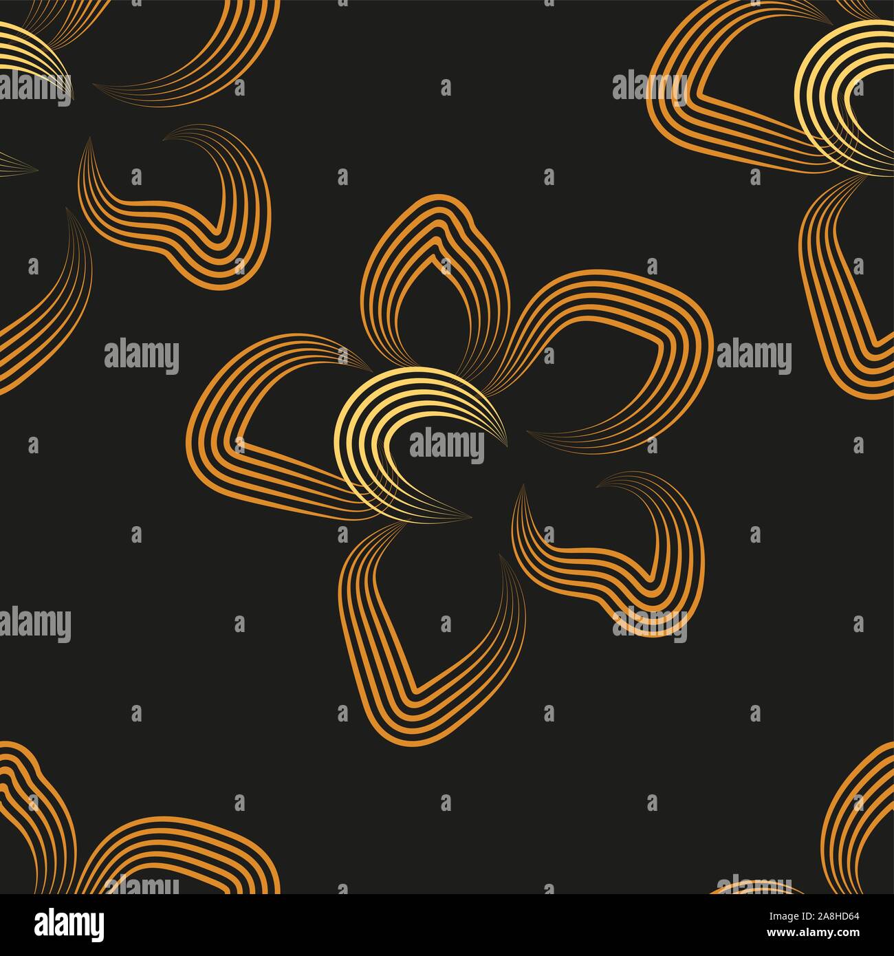 Abstract flowers for fabric design. Decorative floral pattern ...