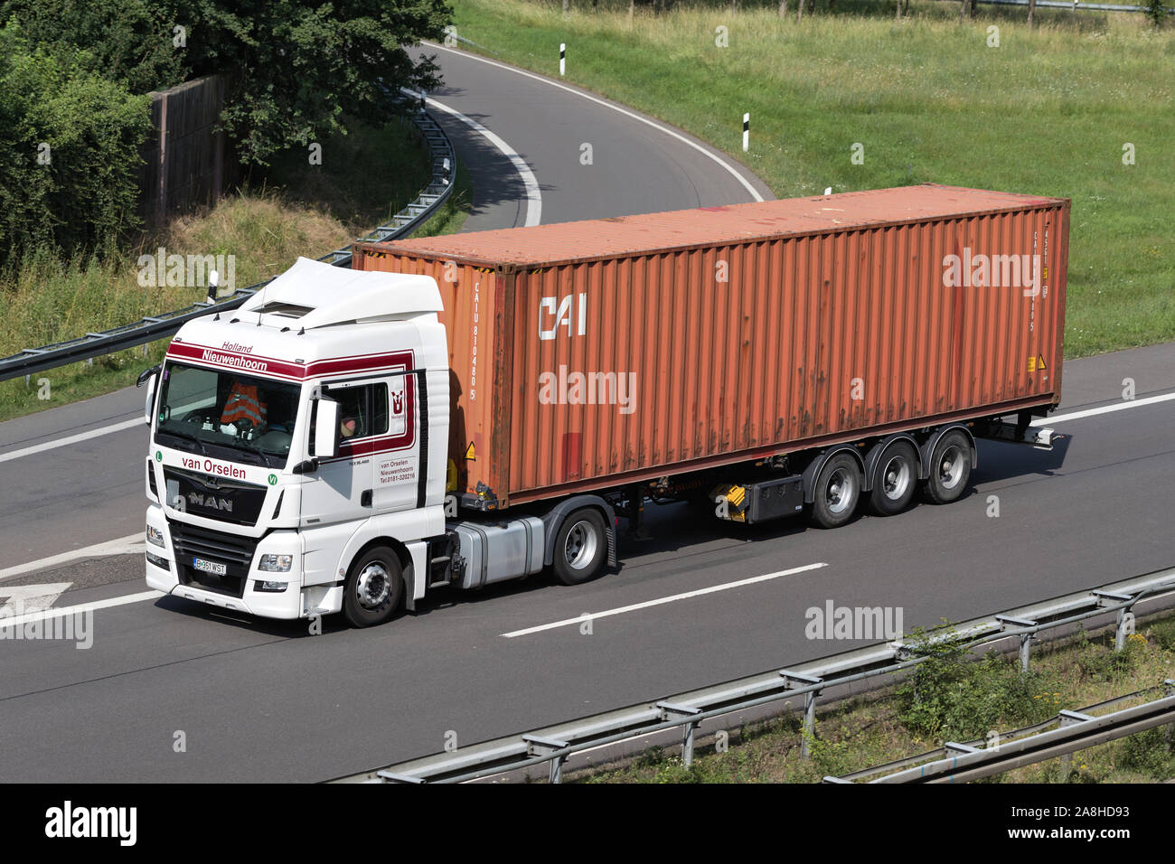 Semi truck trailer van box hi-res stock photography and images - Alamy