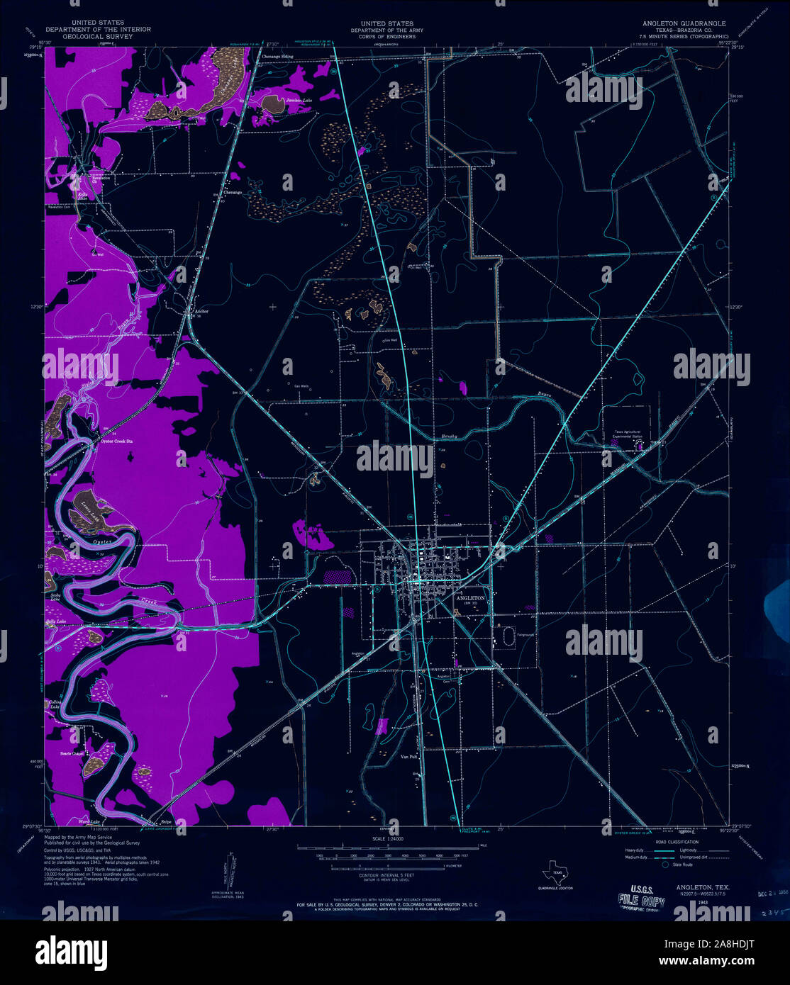 Map of angleton hi-res stock photography and images - Alamy