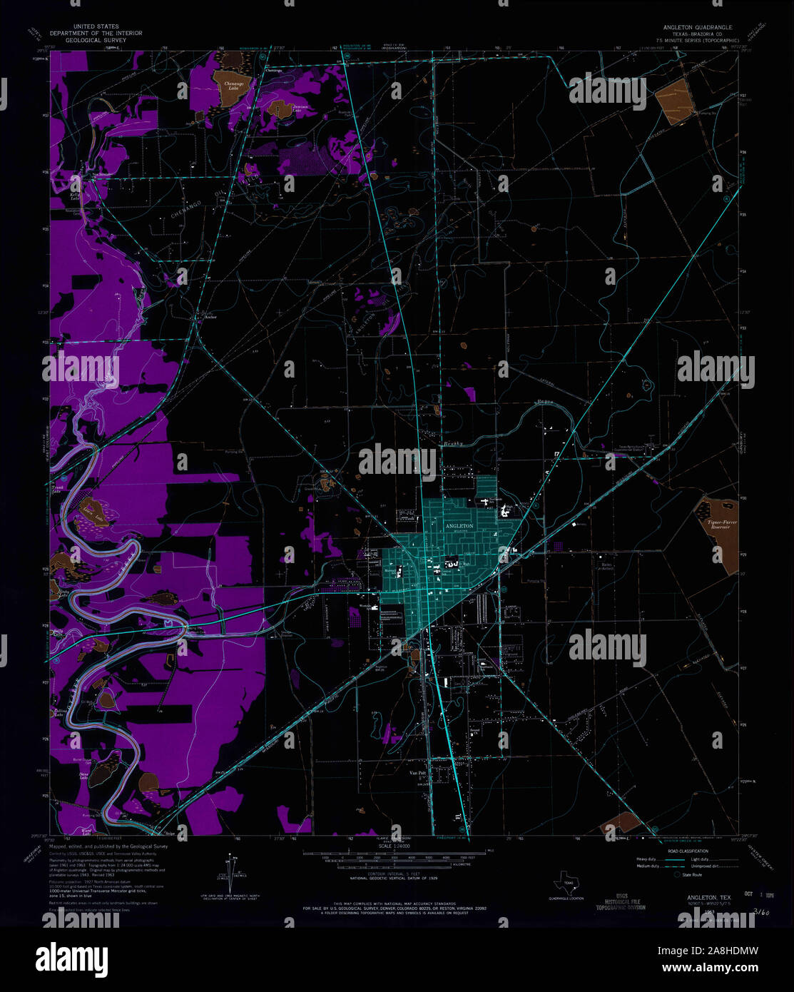 Map of angleton hi-res stock photography and images - Alamy