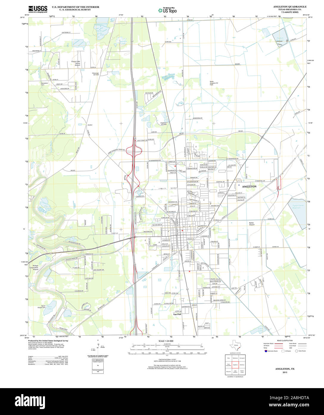 Map of angleton texas hi-res stock photography and images - Alamy