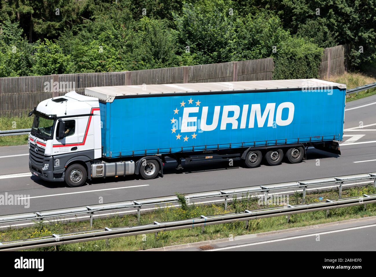 Multitrans Mercedes-Benz Actros truck with Eurimo curtainside trailer ...