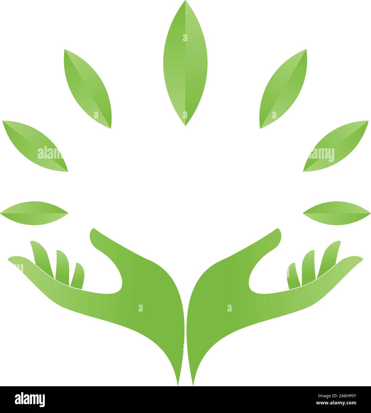 Hands, leaves, plant, naturopath, wellness, logo Stock Vector Image ...