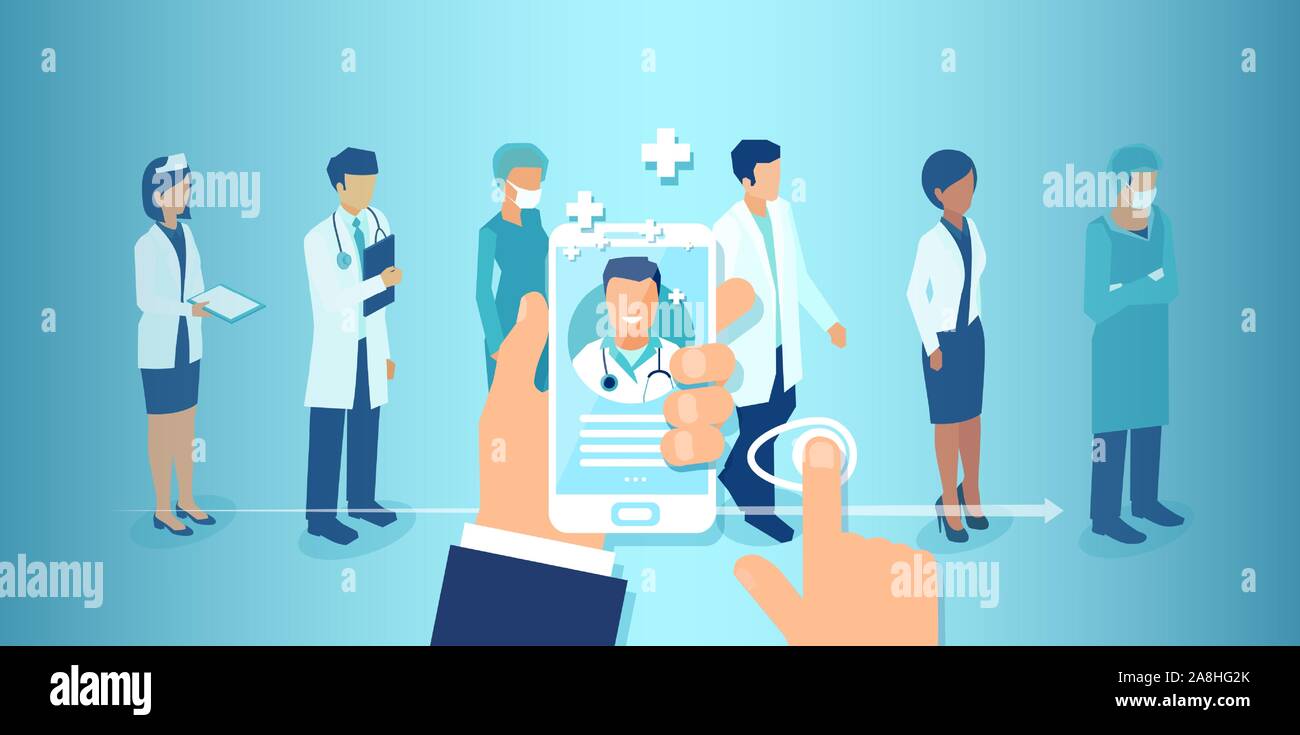 Doctor woman healthcare advice Stock Vector Images - Alamy