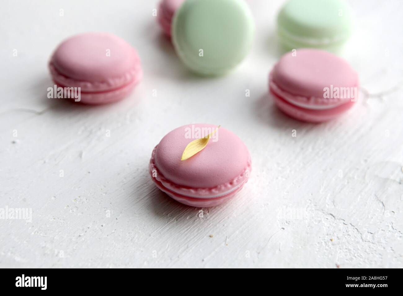 A french sweet delicacy, macaroons variety closeup.macaroon colourful ...