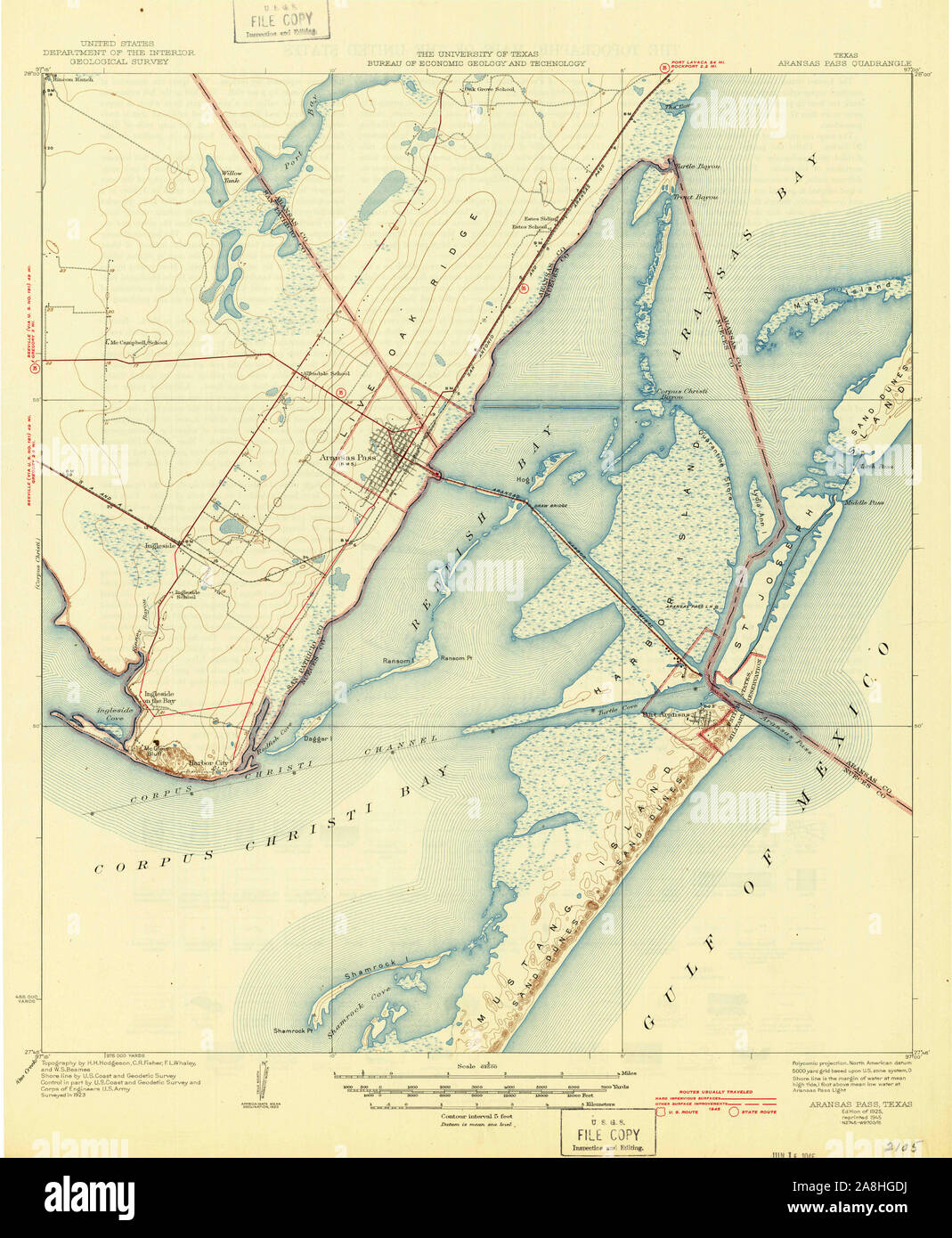 Map of aransas pass hi-res stock photography and images - Alamy