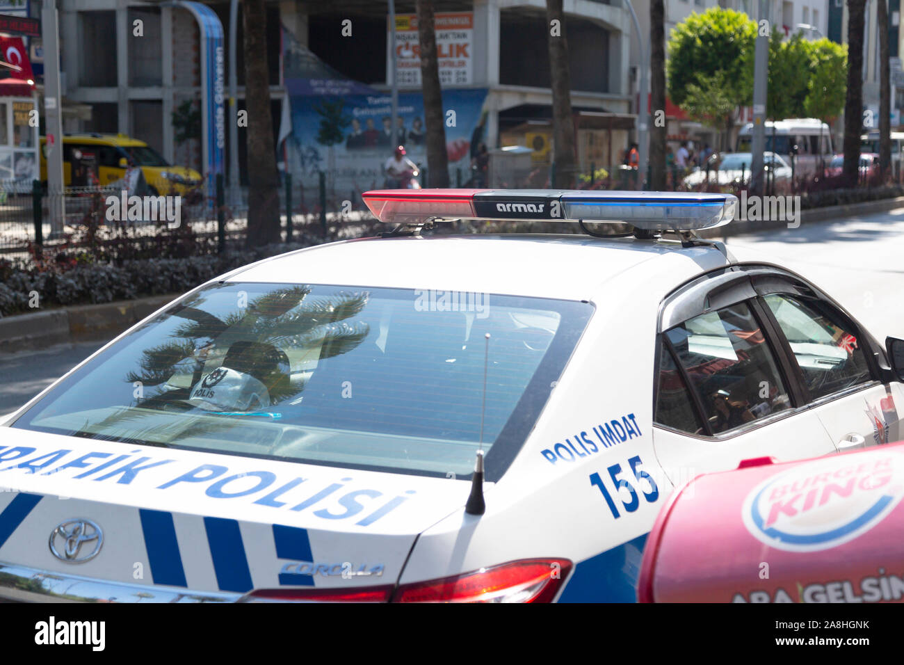Police cars on the streets of a Turkish city Stock Photo - Alamy