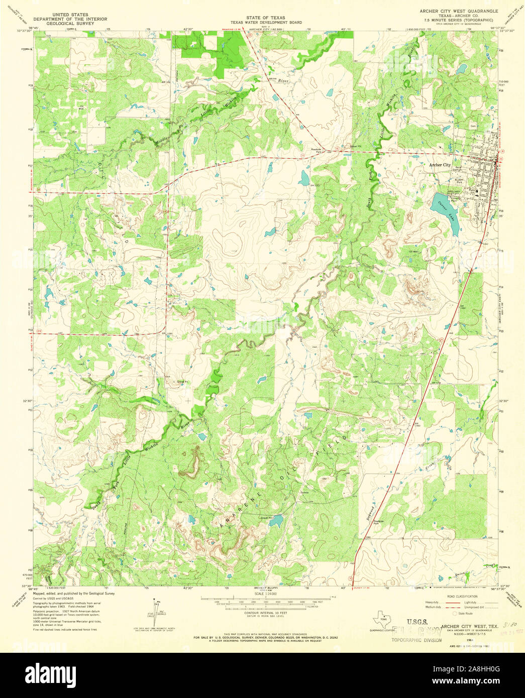 Archer texas map hi-res stock photography and images - Alamy