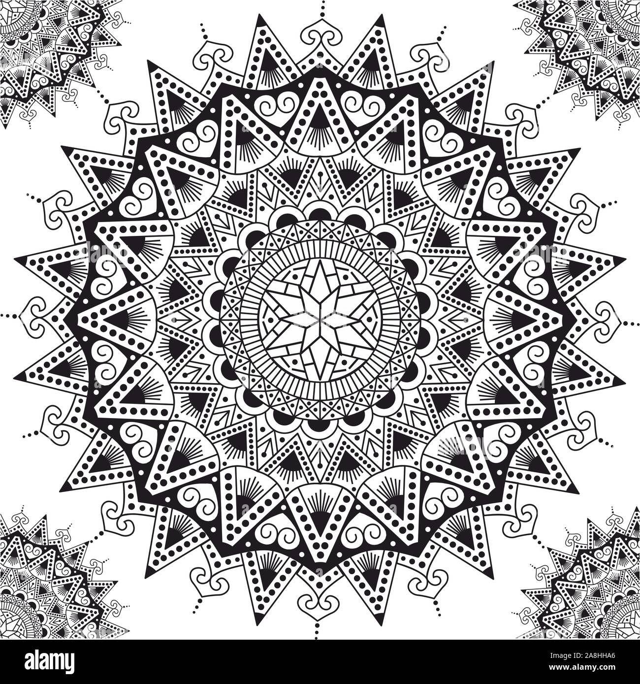 Geometric seamless pattern, mandala background, ethnic, traditional ...