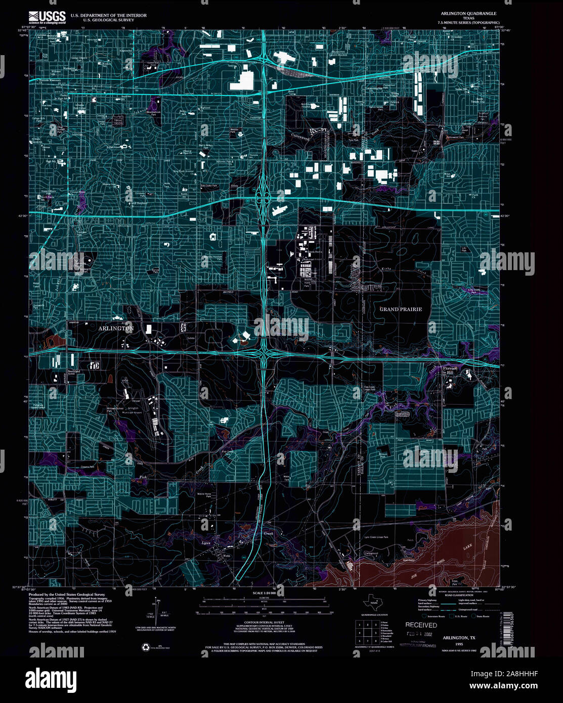 Map of arlington texas hi-res stock photography and images - Alamy