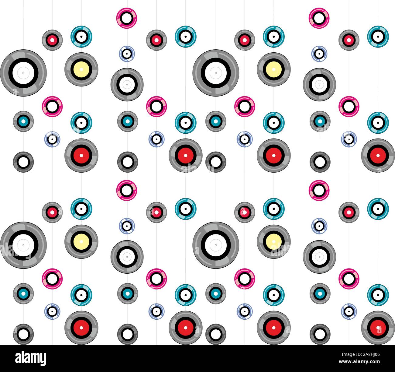 Colorful circles pattern, rounds, music object background. - Vector ...