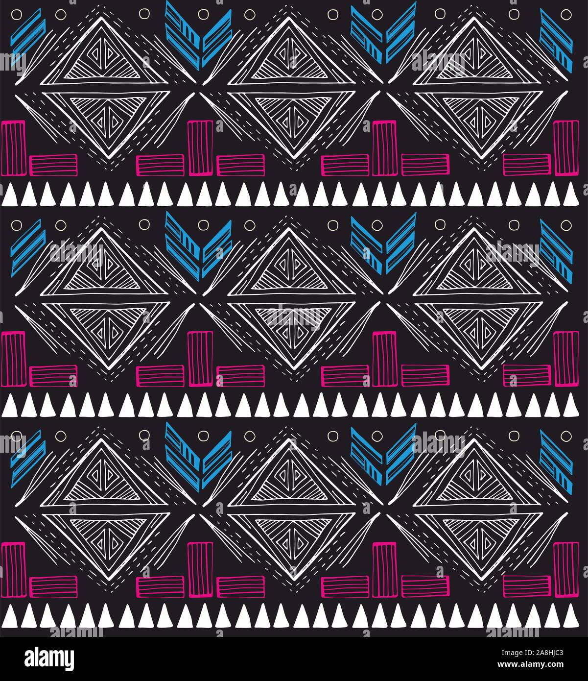 Ethnic Pattern For Fabric Geometric Background Traditional Print Tribal