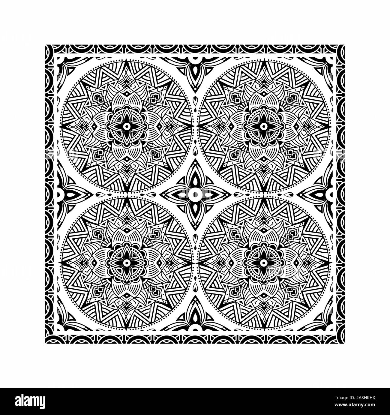 Geometric seamless pattern, mandala background, ethnic, traditional ...