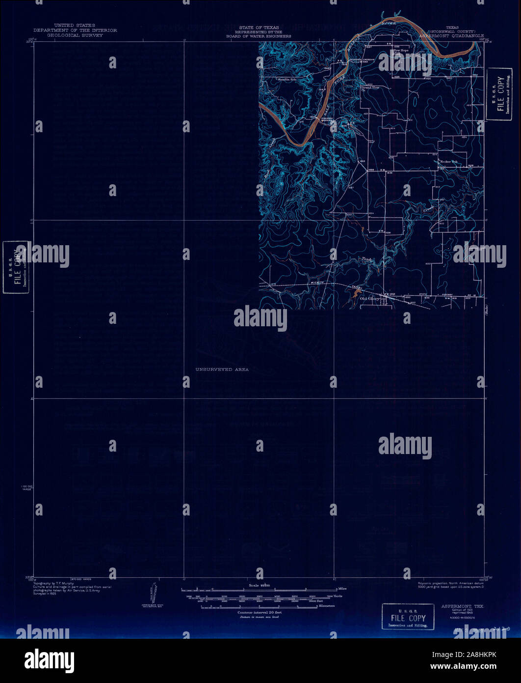 Map of aspermont texas hi-res stock photography and images - Alamy