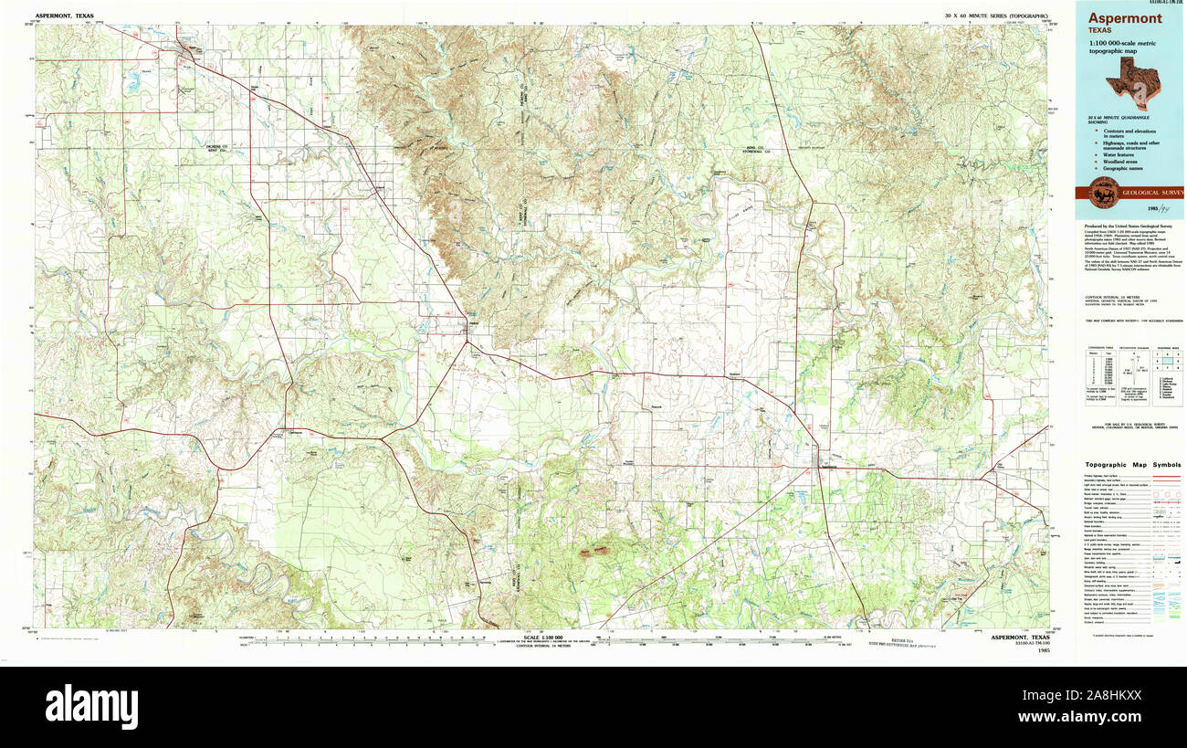 Map of aspermont texas hi-res stock photography and images - Alamy