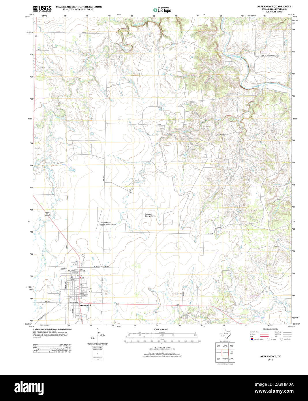 Aspermont texas map hi-res stock photography and images - Alamy