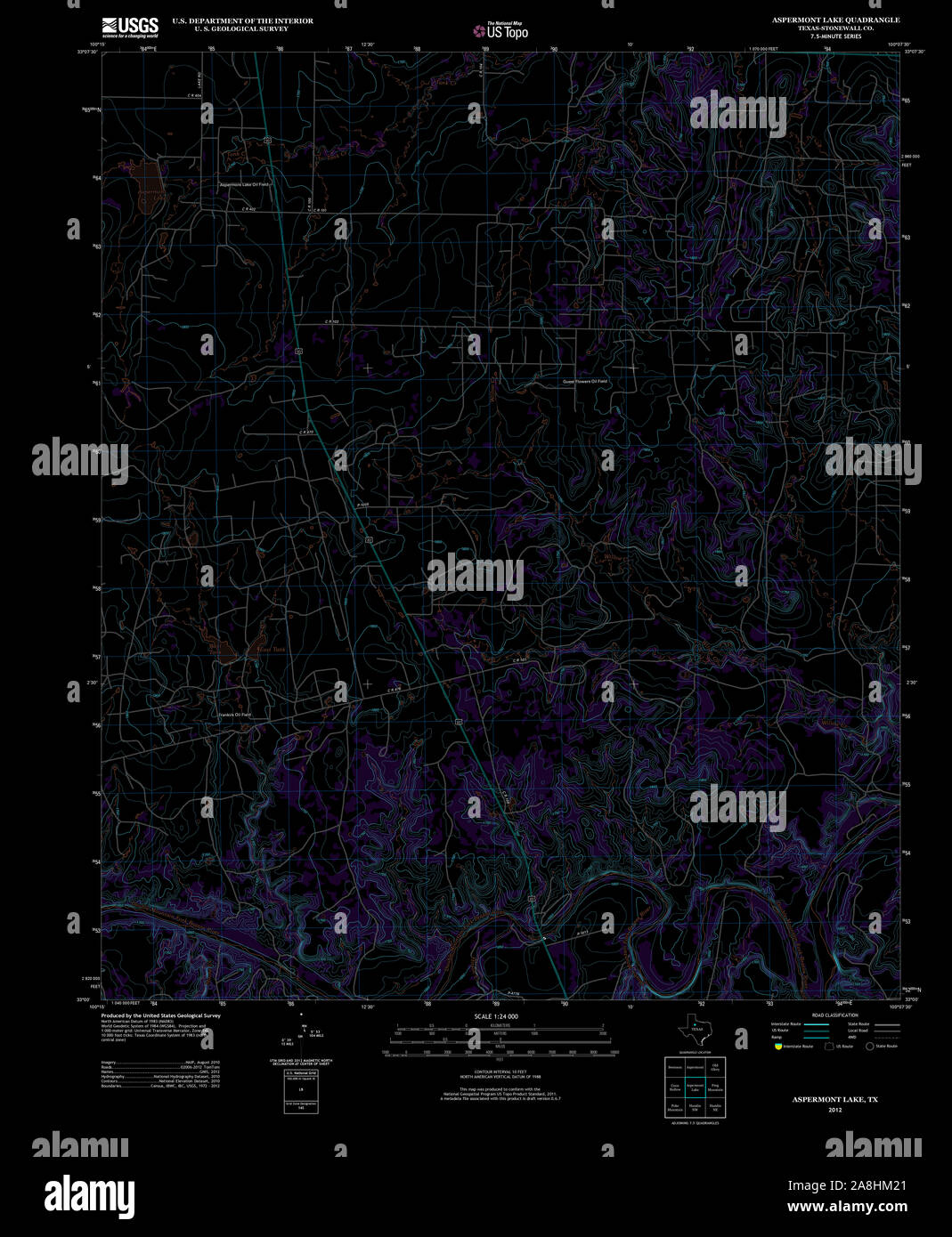 Map of aspermont hi-res stock photography and images - Alamy