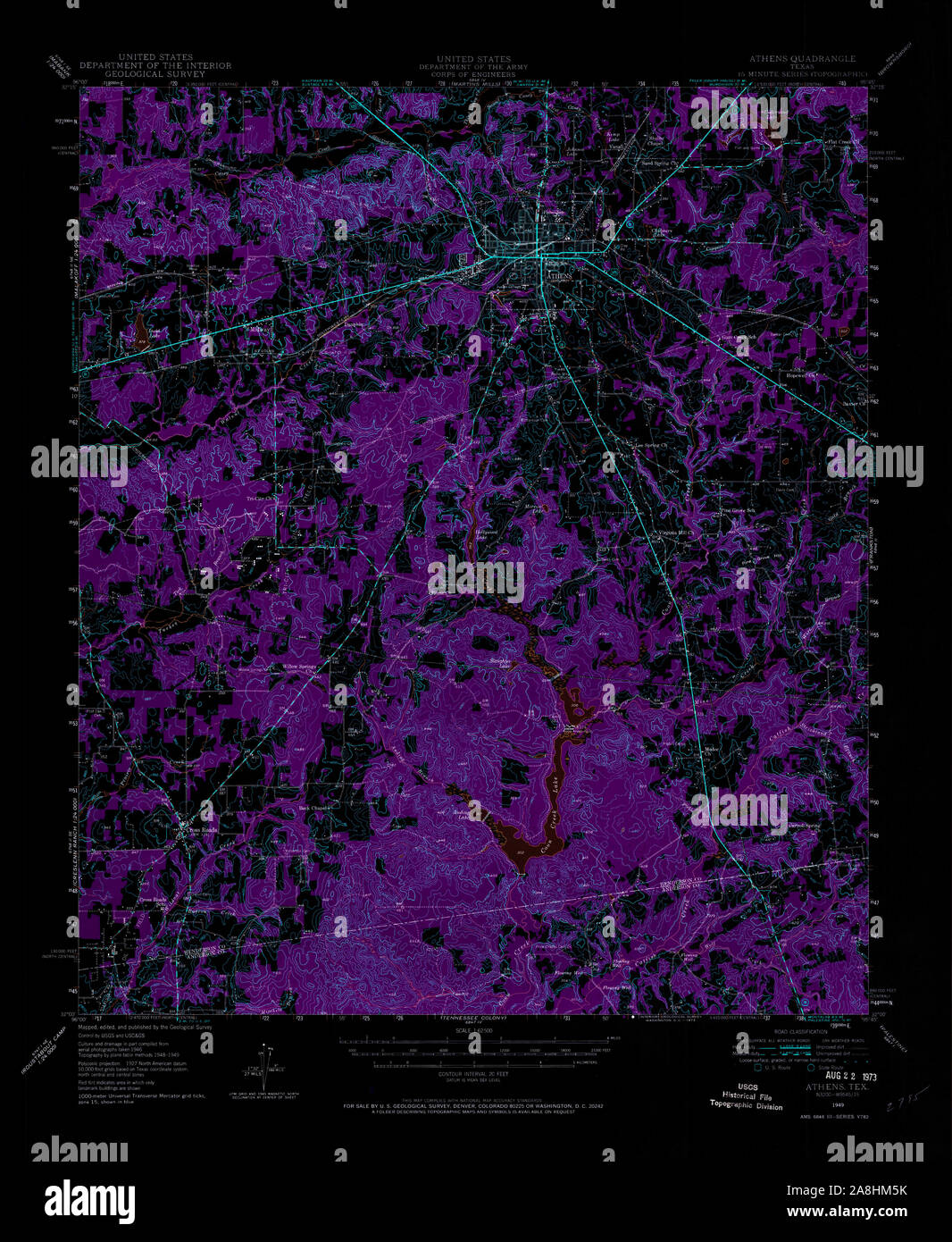 Map Of Athens Texas High Resolution Stock Photography and Images - Alamy