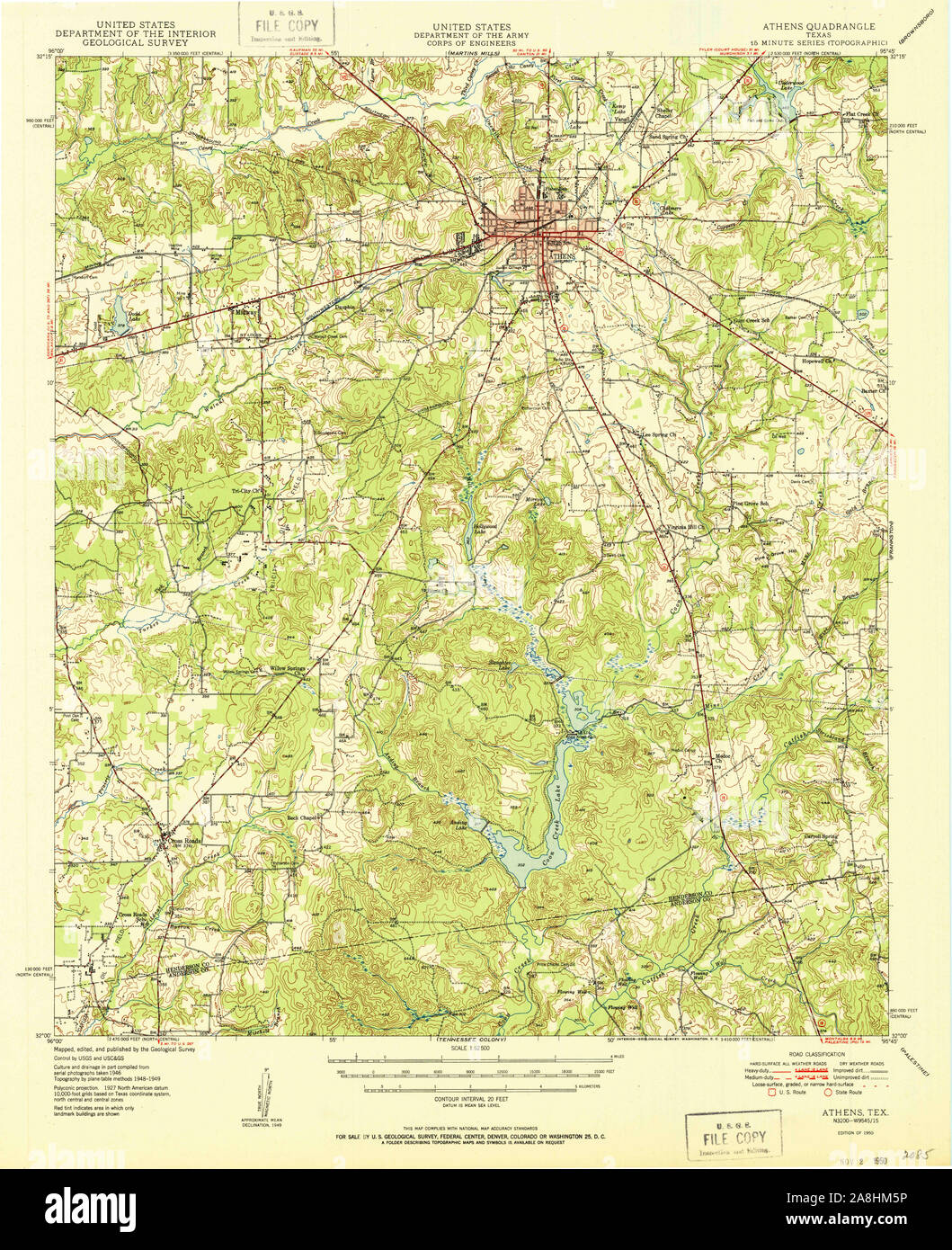 Map Of Athens Texas High Resolution Stock Photography and Images - Alamy