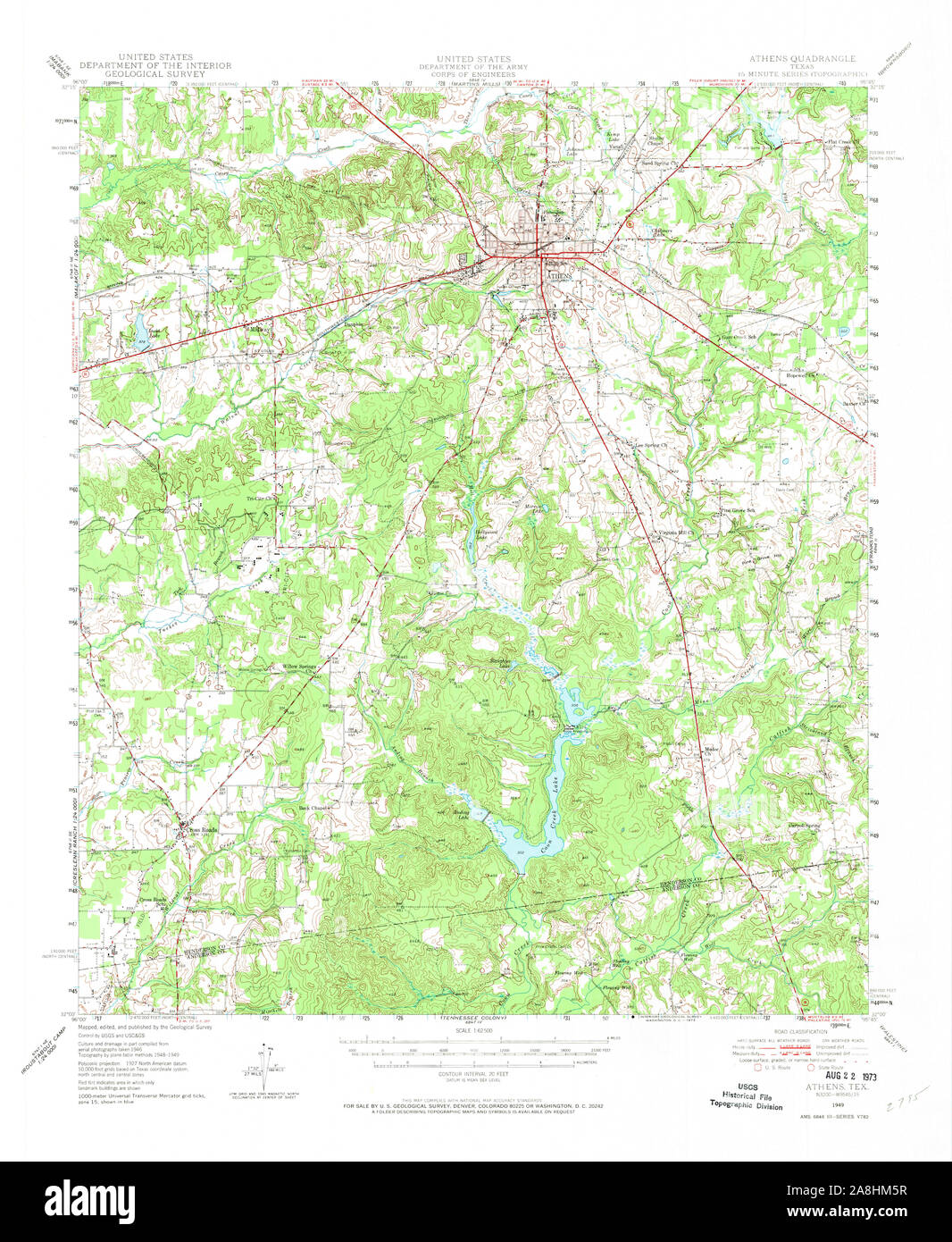 Map of athens texas hi-res stock photography and images - Alamy