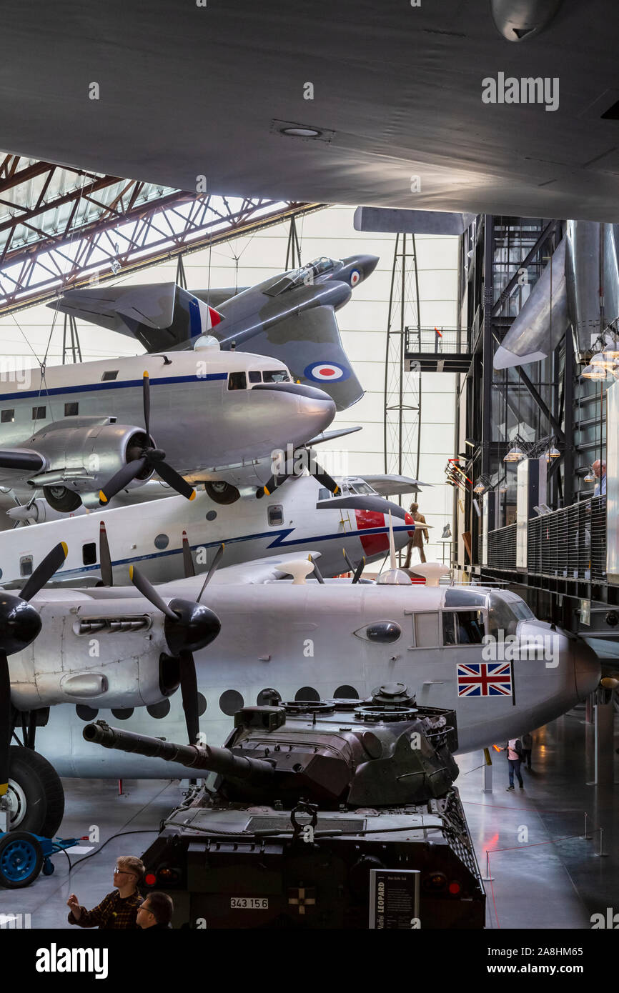 Selection of Preserved RAF Aircraft Displayed in Cold War Hangar at RAF ...