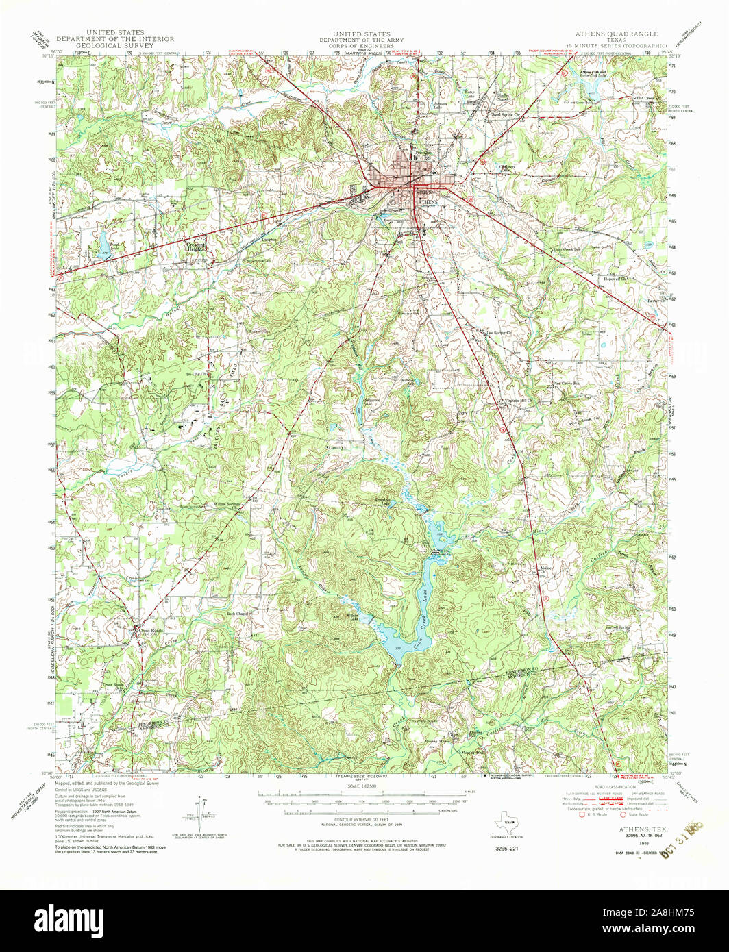 Map of athens texas hi-res stock photography and images - Alamy