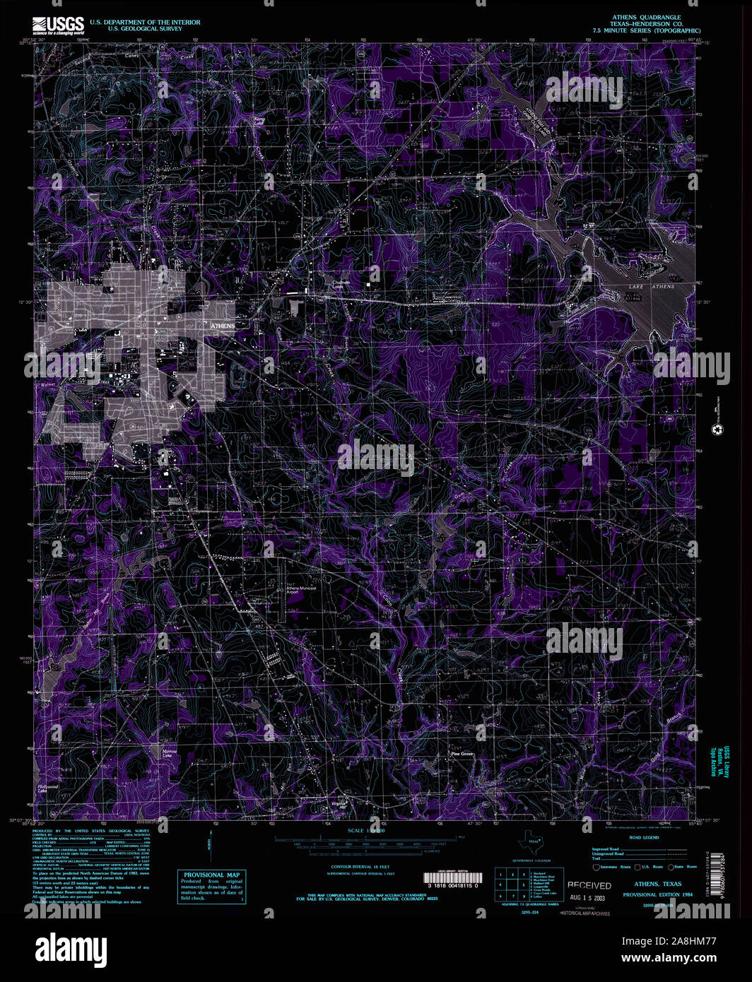 Map Of Athens Texas High Resolution Stock Photography and Images - Alamy