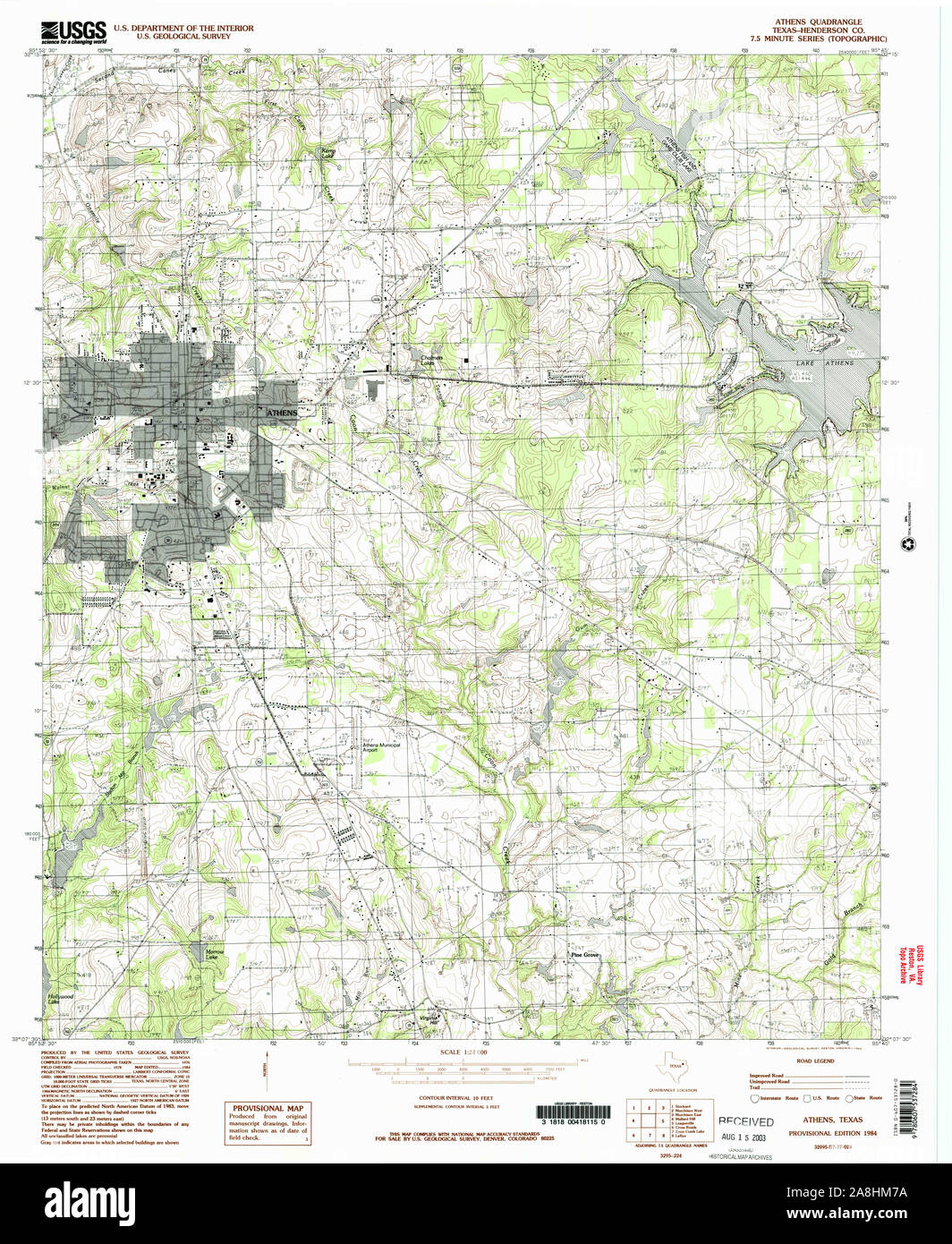 Map of athens texas hi-res stock photography and images - Alamy