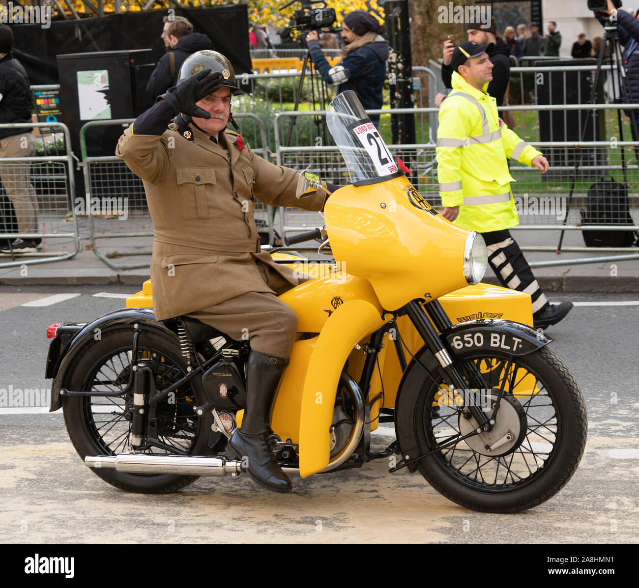 An AA motorcycle during the Lord Mayor's Show in the City of London ...