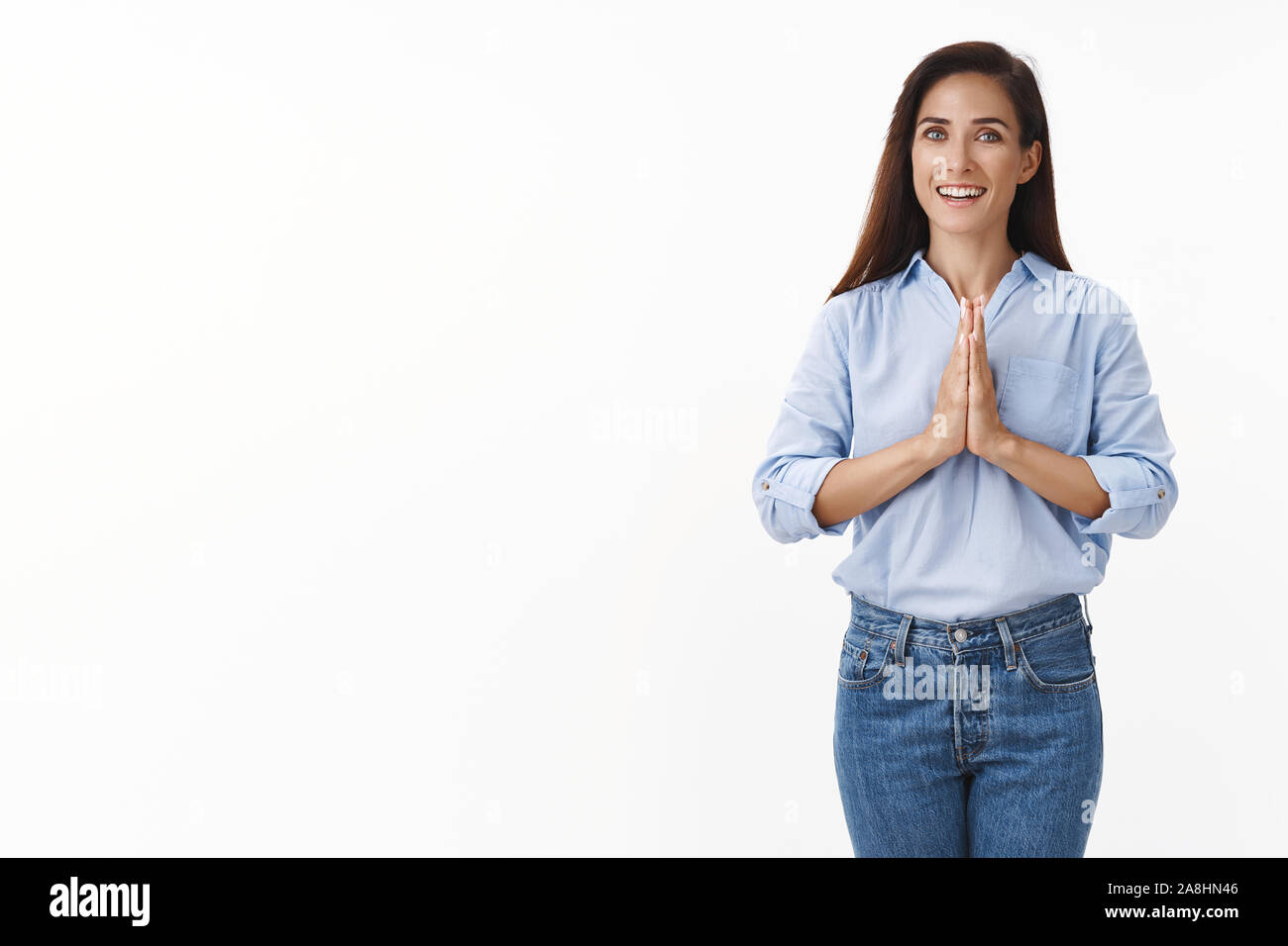 Woman namaste mature Cut Out Stock Images & Pictures - Alamy
